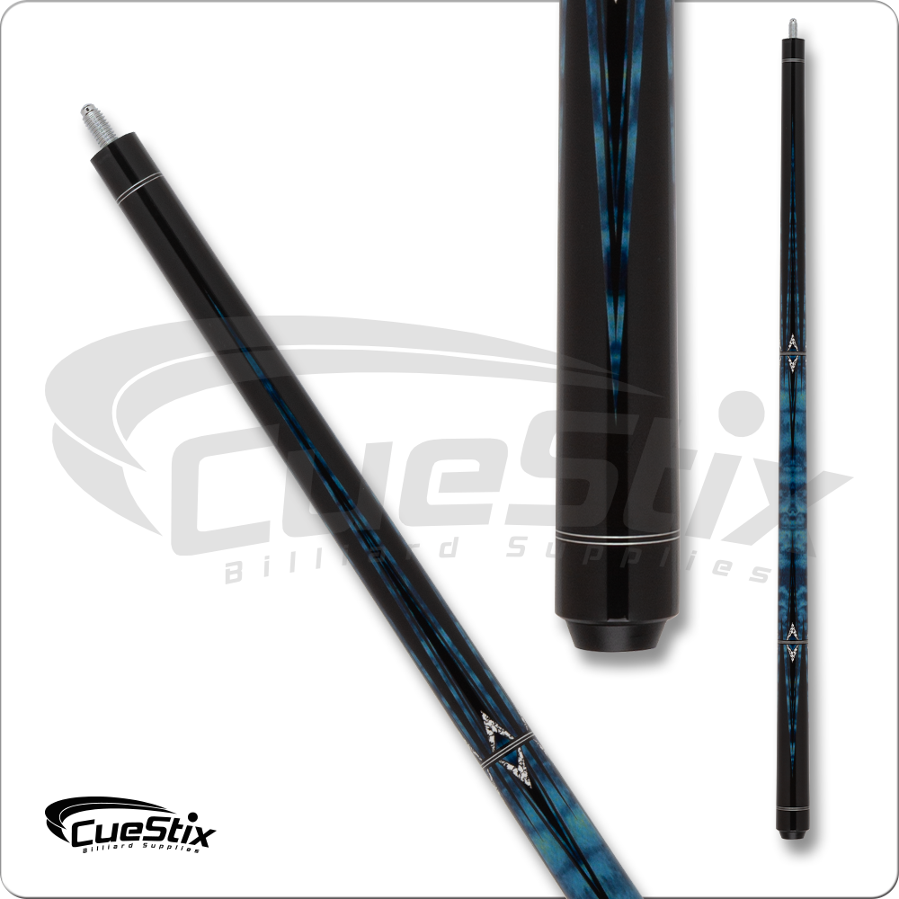 NB16 - Blue Stained Tiger Maple w/ Black Points – Premier Billiards
